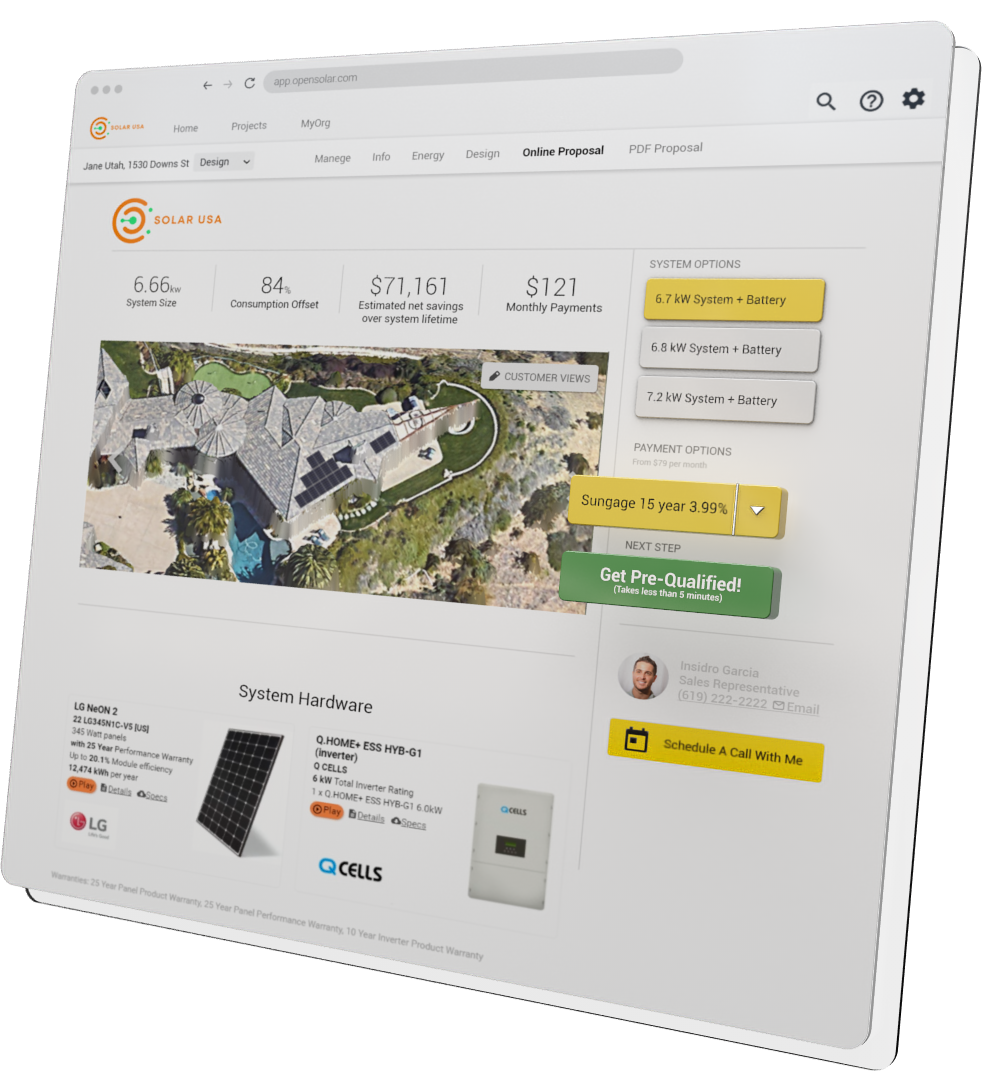 OpenSolar & Sungage: Seamless Solar Financing Integration